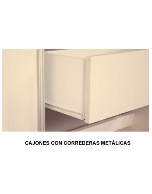 Placard 2 puertas corredizas 240cm Texturado - Castaño (Rivad)