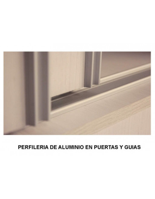 Placard 2 puertas corredizas 240cm Texturado - Castaño (Rivad)