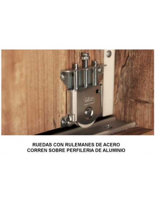 Placard 2 puertas corredizas 240cm Texturado - Castaño (Rivad)